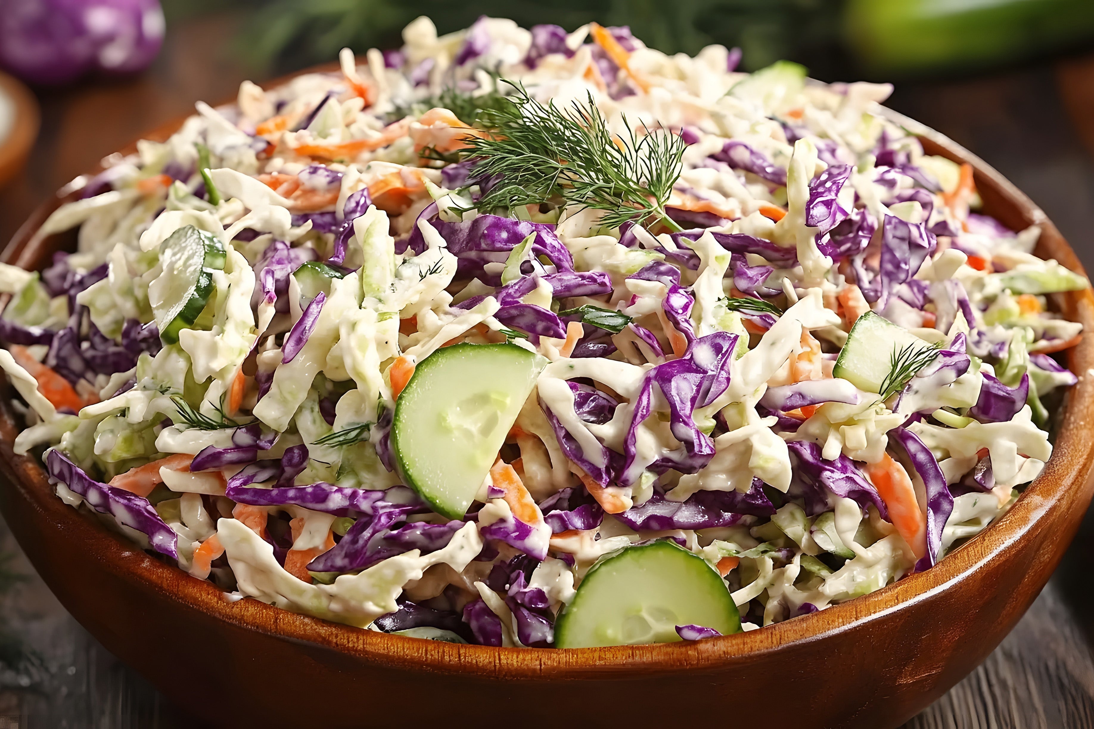 Creamy Tri-Color Coleslaw Recipe – Culinary Genie