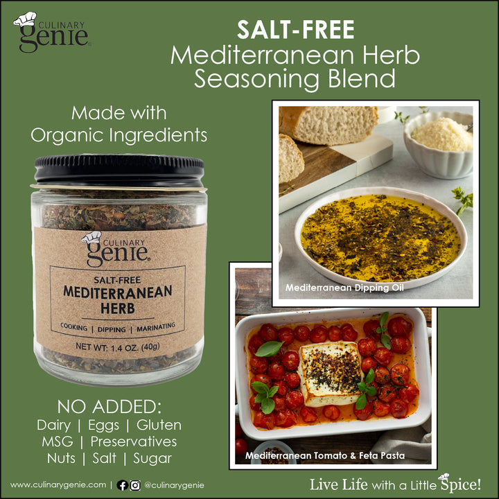 Salt-Free | Organic Mediterranean Herb Seasoning Blend – Culinary Genie